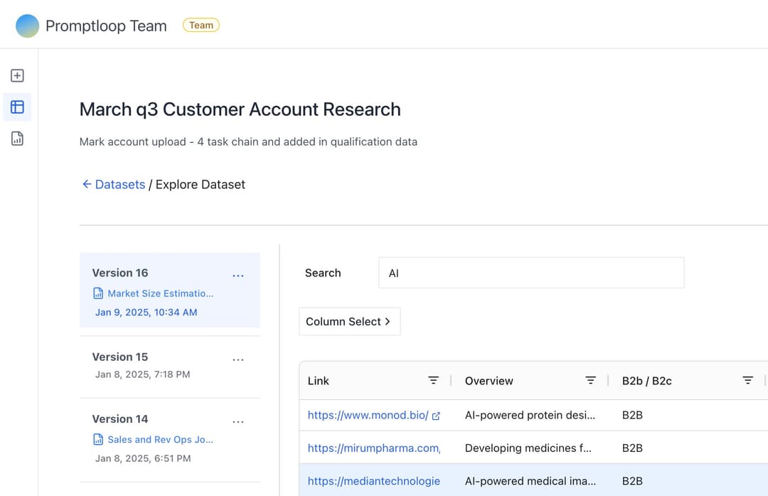 PromptLoop | AI-Powered GTM Data & Automated B2B Research